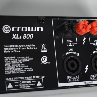 Crown Audio XLi 800 Two-Channel 300 Watt Power Amplifier | Reverb