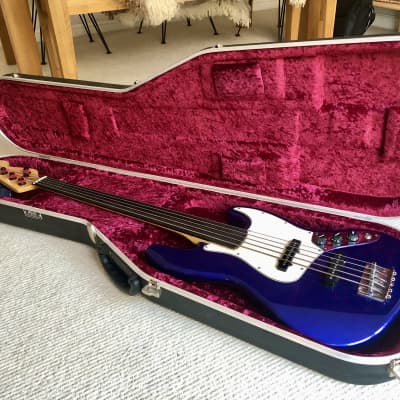 Purple 5-String Fretless Bass Guitar | Reverb