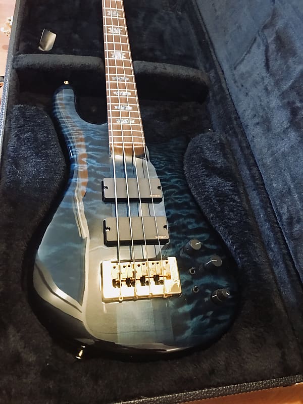 Spector NS-4 Helium #1081 U.S.A. 2019 - Black & Blue High | Reverb