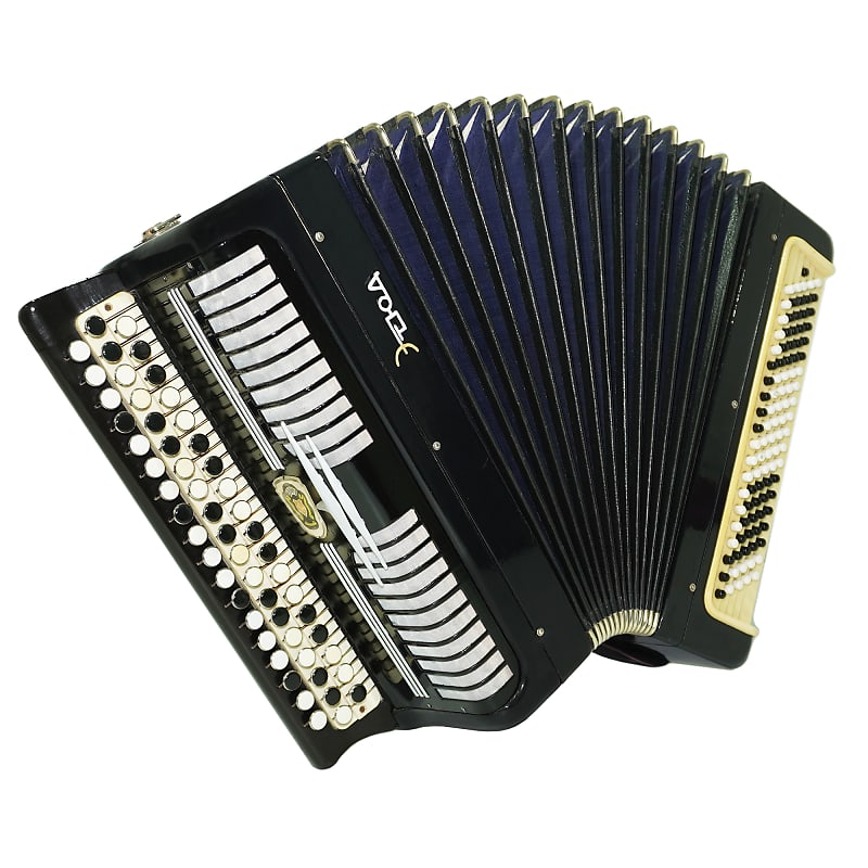 3 Row Button Accordion made in Tula Russia Bayan Etude 100 | Reverb