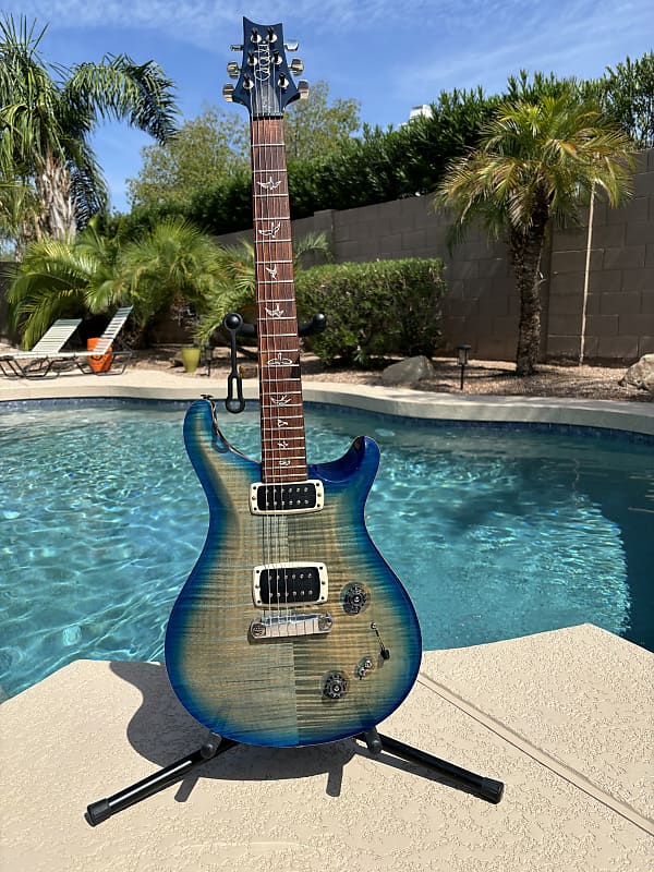 PRS 408 2012 - Faded Blue Burst 10 Top Stoptail Honduran | Reverb