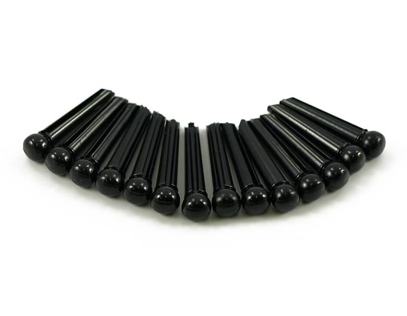 Black Plastic Bridge Pins - 50 Pieces | Reverb