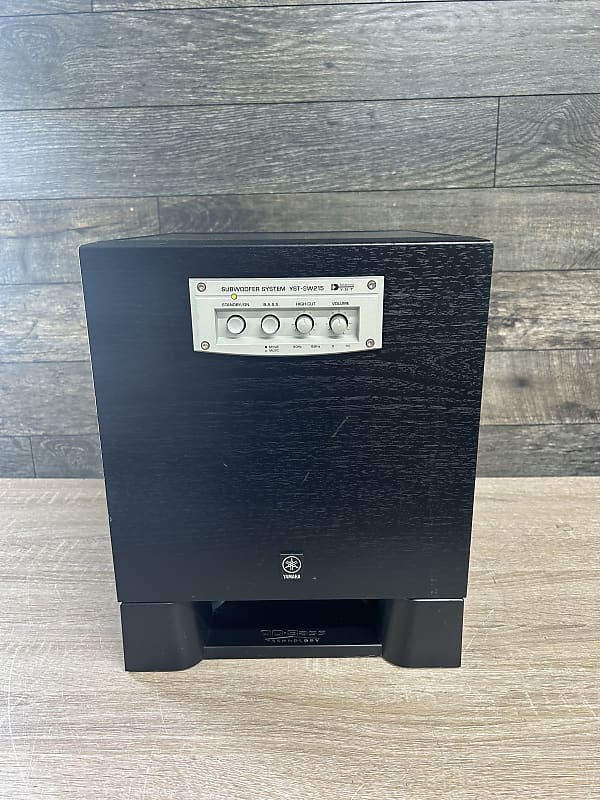 Yamaha Subwoofer YST-SW215 Powered Black Wood Grain 95 Watts | Reverb