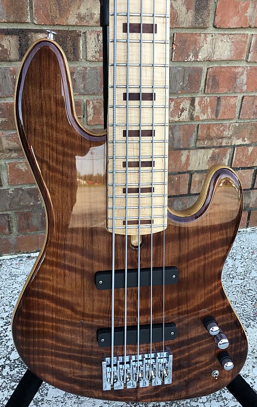 LowEnd Jazz Bass LEJ 5/24 Flame Redwood NAMM 2017 | Reverb Australia