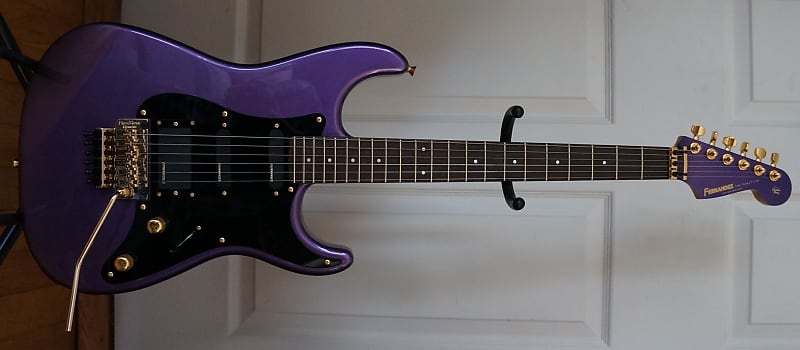 Fernandes Stratocaster / Strat FST-55 Metallic Purple Floyd | Reverb