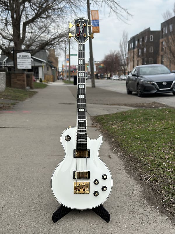 1990 Greco EGB-850 Alpine White Les Paul Style Bass | Reverb