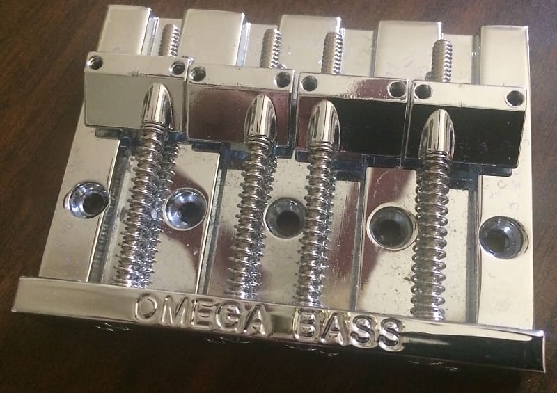 Omega Badass II Style Nickel 4-string Bass Bridge | Reverb