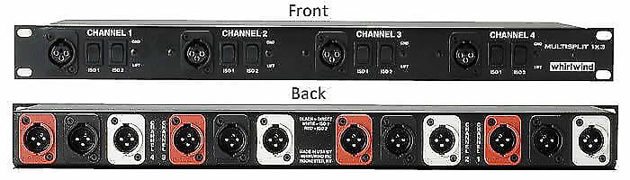 Whirlwind Audio Splitter 4 Channels. 1 Direct & 2 Isolated | Reverb