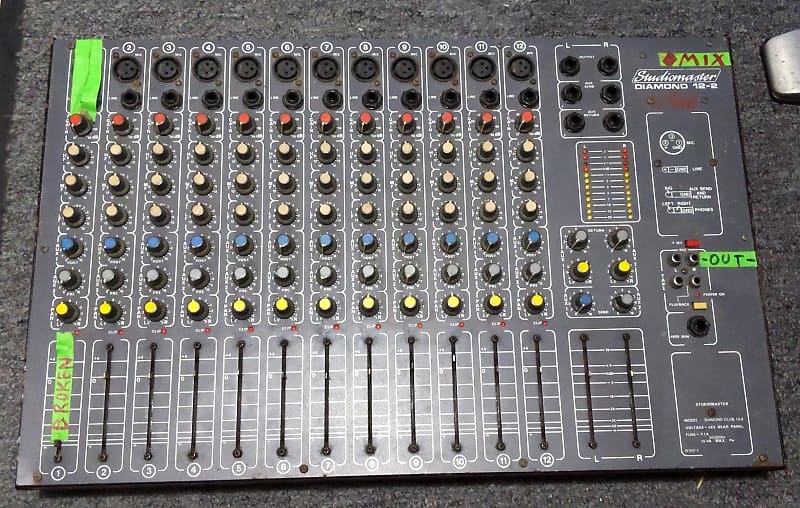 StudioMaster Diamond 12-2 analog mixer 12 ch / 2 aux, 2 out | Reverb
