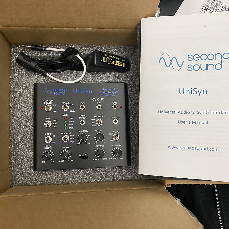 Second Sound Unisyn 2020 - Black- Synth pedal with audio to | Reverb
