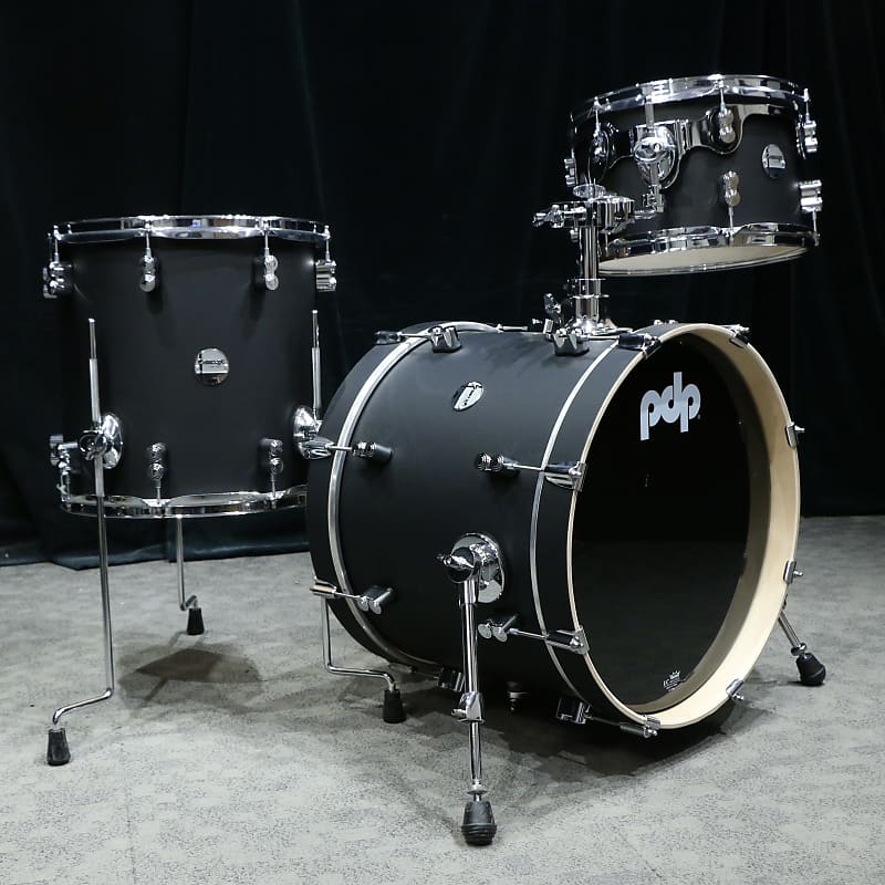 PDP Concept Maple Bop Drum Kit 18-12-14in - Satin Black | Reverb