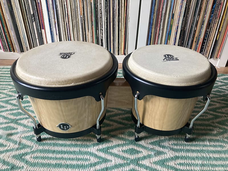 LP Aspire Bongos - Siam Oak shells with black powder coated | Reverb