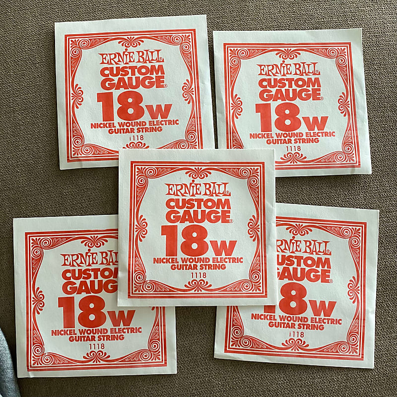 Ernie Ball Custom Gauge 18w Nickel Wound Electric Guitar | Reverb