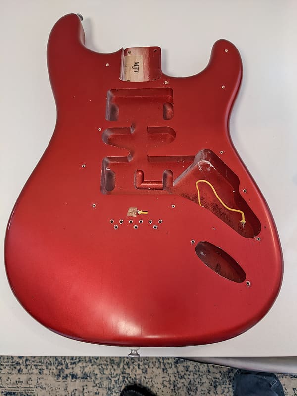 MJT VTS Light Weight Swamp Ash Stratocaster body faded Candy | Reverb