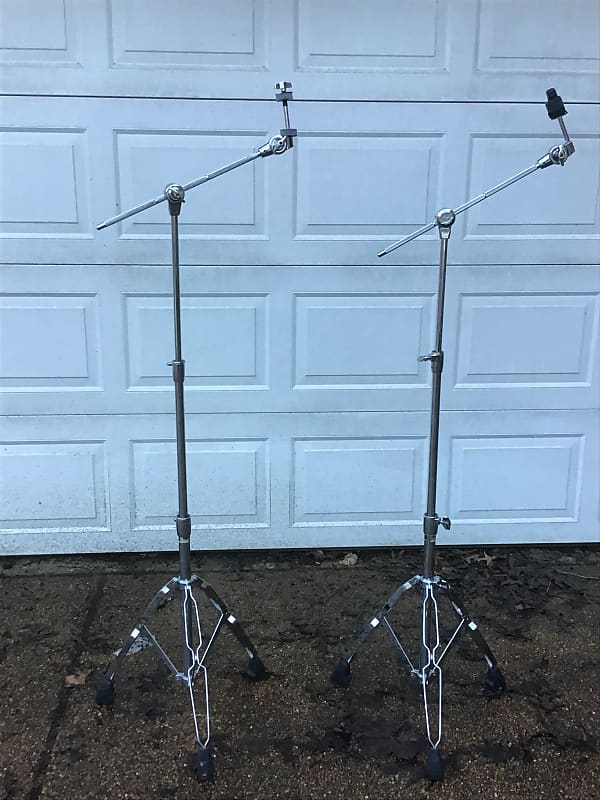 Lot of 2 Pearl Heavy Duty Double Braced Boom Cymbal Stands | Reverb