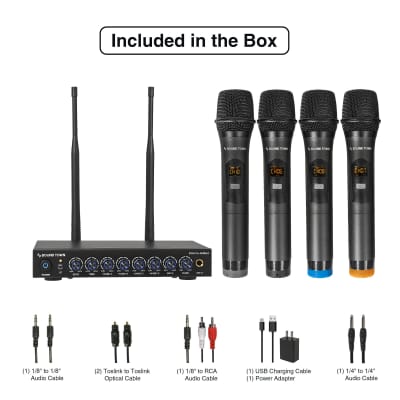 SWM16-4MEGA | 200 Channels Wireless Microphone Karaoke Mixer | Reverb