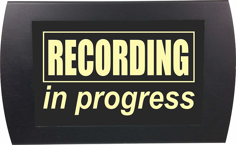 AMERICAN RECORDER - "RECORDING IN PROGRESS" LED Lighted Sign | Reverb