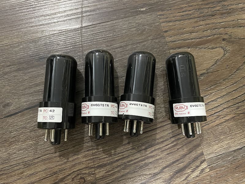 Power amp tubes Ruby 6V6GTSTR Quad | Reverb