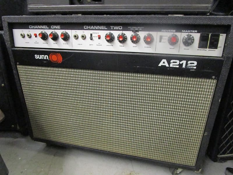 Sunn A212 1970's Black Rare Amplifier | Reverb
