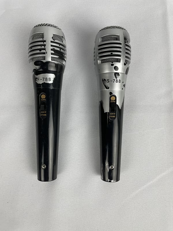 S788 Wired Dynamic XLR Microphone w/ Switch Pair Silver/Black | Reverb