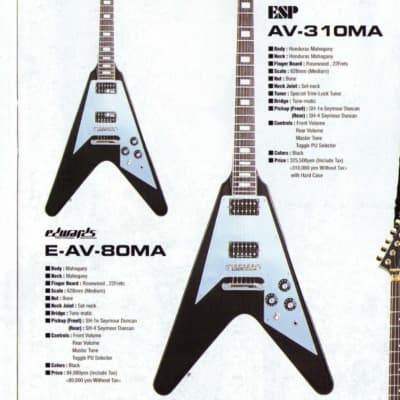 ESP Michael Amott Signature Flying V 2004 Edwards E-AV-80MA | Reverb