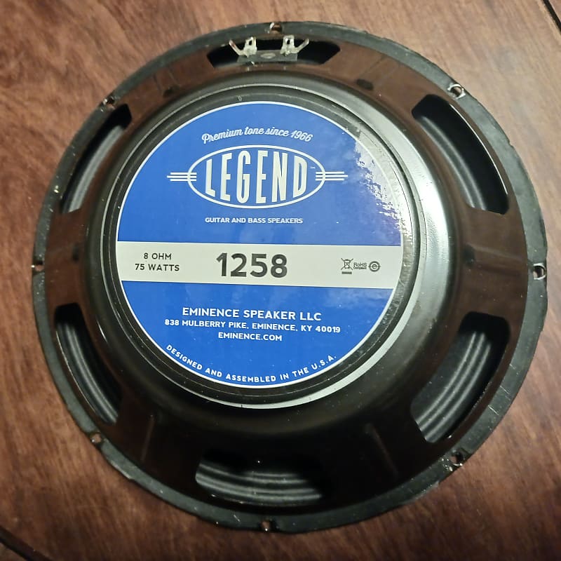 Eminence Legend 1258 12" 75w Speaker, 8 ohm 1258 2020 | Reverb
