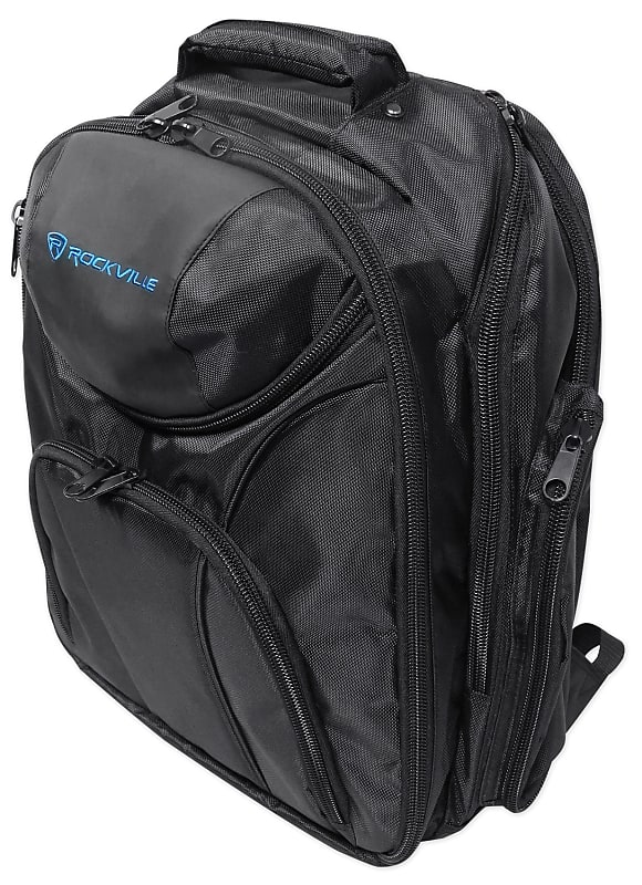 Rockville DJ Laptop/Gear Travel Backpack Bag w/ Headphone | Reverb