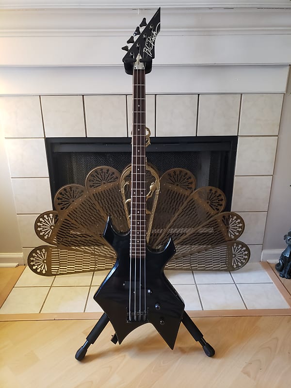 BC Rich Warlock bass 1980s - Black - Active pickup | Reverb