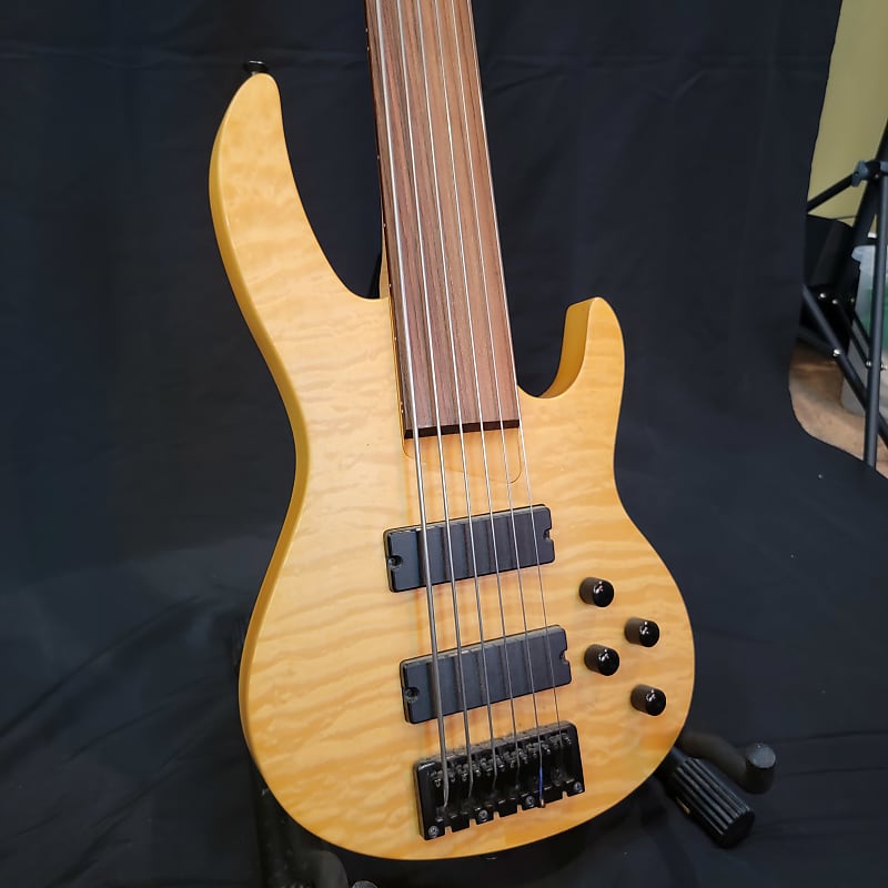 6 String Fretless Bass - Brice (Agile) HXB-406 AN Nat Quilt | Reverb