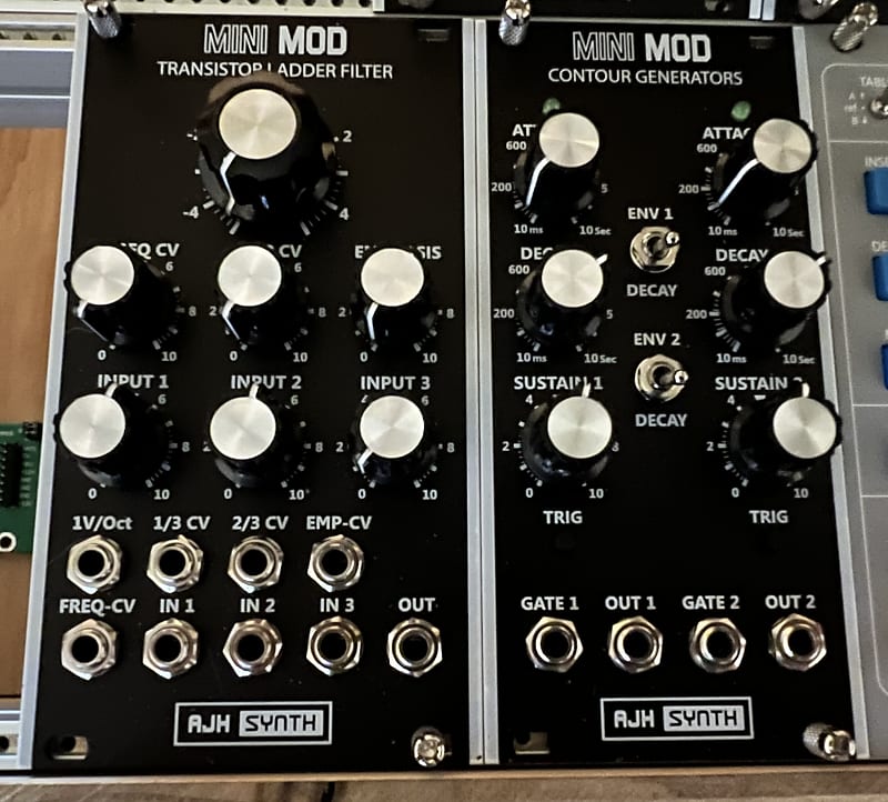 AJH Synth Mini Mod VCF + Mini Mod Contour Generators Dark | Reverb