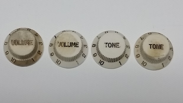Fender style Stratocaster knobs ? aged worn vintage | Reverb
