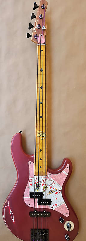 Biondo Gambler Fretless Bass Guitar 2023 - RED. Relic. Fender | Reverb