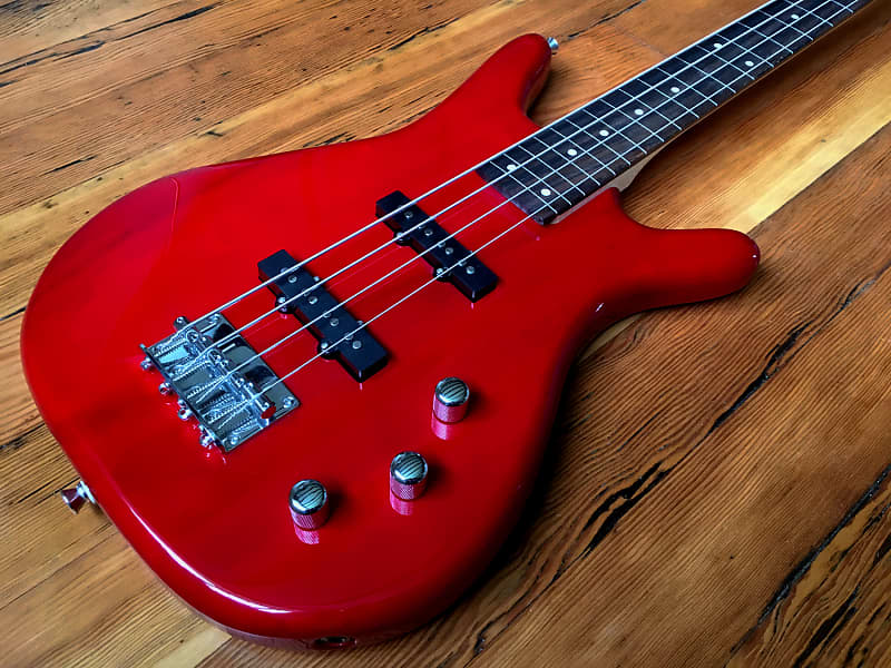 RoXonix RoXster Translucent Red Fretless Bass Guitar + | Reverb UK