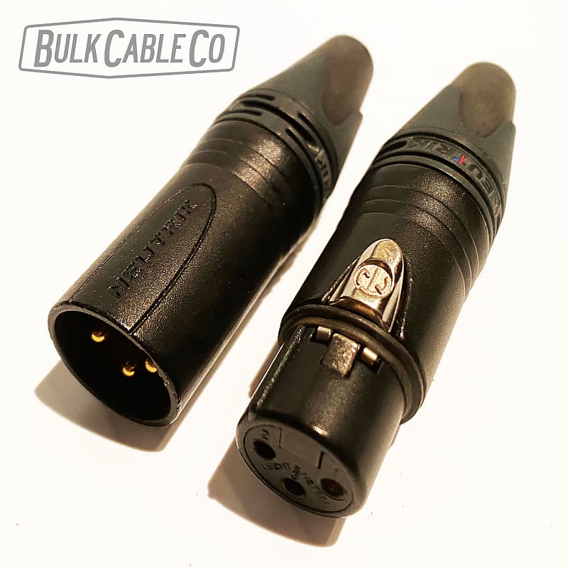 Neutrik XLR Mic Connector Set - NC3MXX-B & NC3FXX-B - Black / | Reverb
