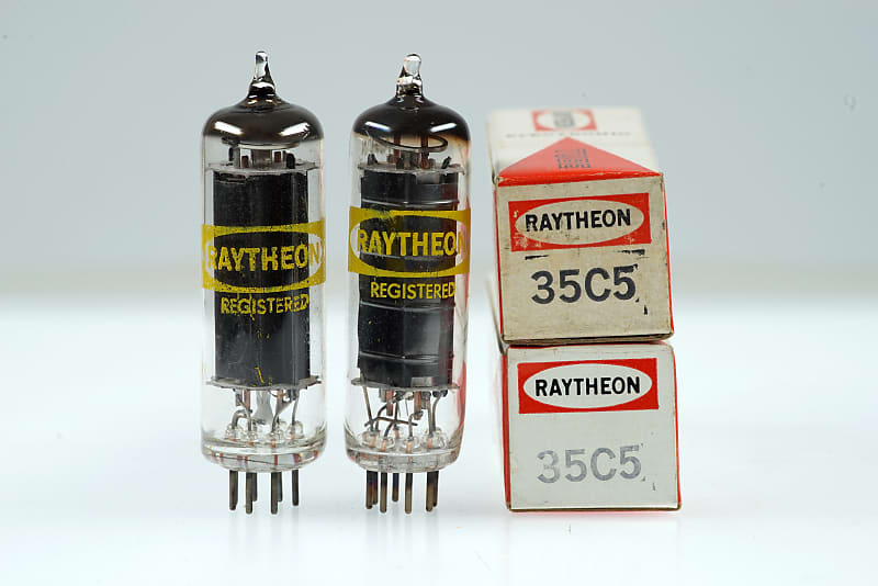 2 Vintage Raytheon 35C5 Mini 7 Pin Beam Power Tube Radio | Reverb