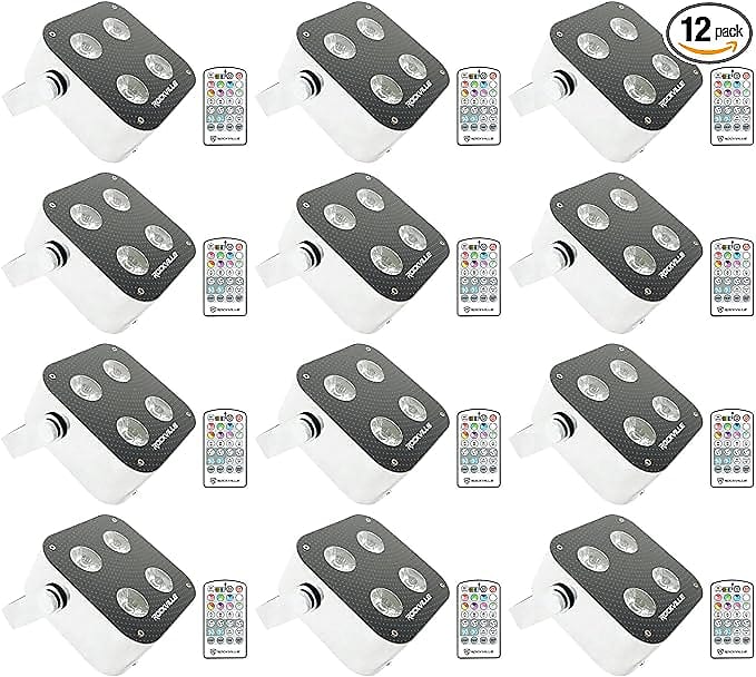 (12) Mini Rf4 Rgbwa+Uv Dmx Dj/Party Led Wash Lights+4-Ch Rf | Reverb