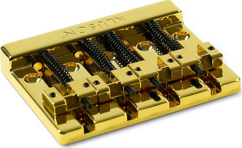 Kluson High Mass 4 String Bass Bridge Zinc Gold | Reverb