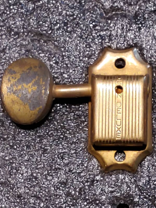 (#T31) Kluson Deluxe Gold Single Line Pat Applied For Treble | Reverb