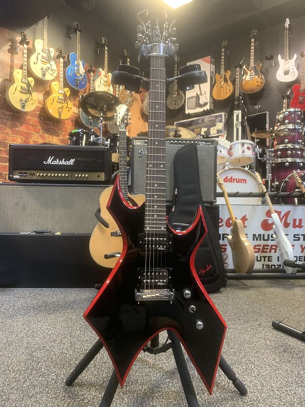 B.C. Rich Warlock Black with Red Trim | Reverb