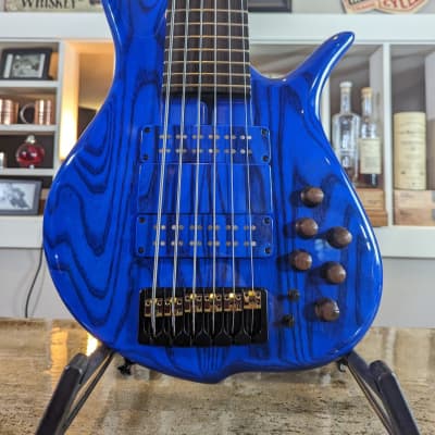 F Bass BN6 Deluxe: 33" Scale, Matching Ramp, Transparent Blue | Reverb