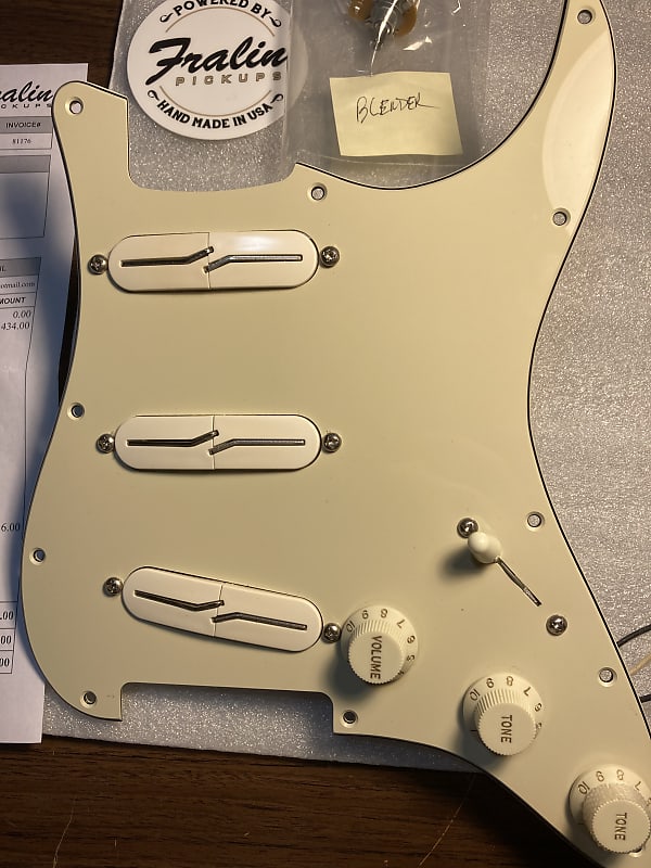 Lindy Fralin Split Blade loaded Stratocaster Pickguard | Reverb