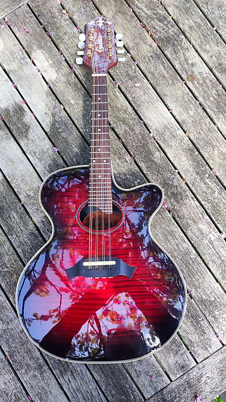 Crafter M75E Mandolin 2010 Red Sunburst | Reverb