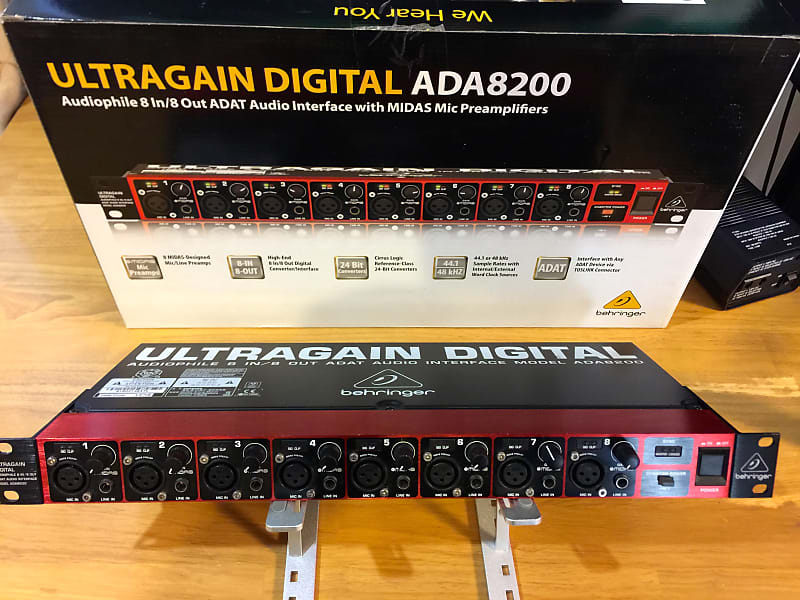 Behringer ADA8200 8 channel ADAT Interface Mic Pre | Reverb