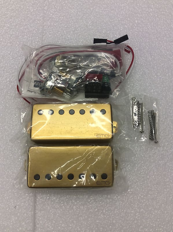 1 set of gold EMG EMG 57 -7h X 66 -7h - active 7 string | Reverb