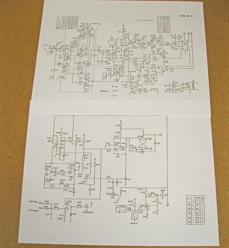 TC Electronic Vintage SCF Schematic Set | Reverb