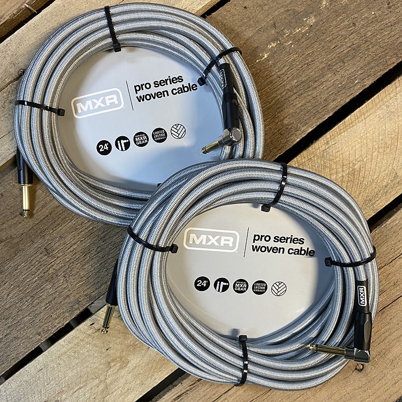 MXR DCIW24R Pro Series Woven Cable -24' - 2 Pack | Reverb