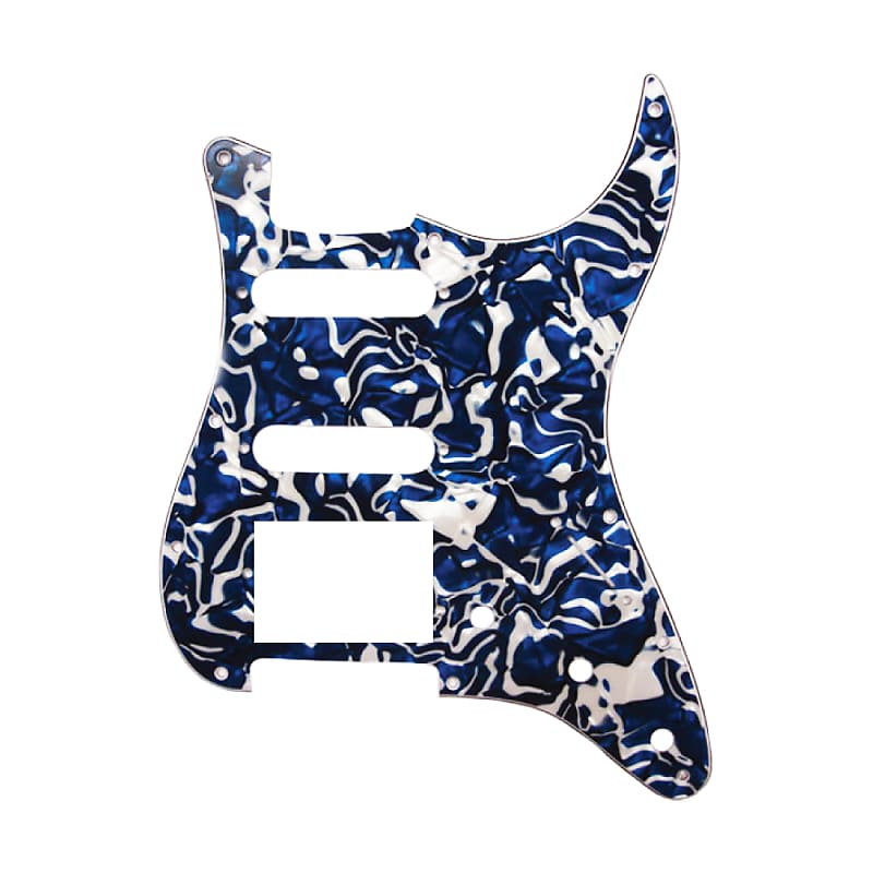 Strat Pickguard Blue Swirl Pearl (H-S-S) | Reverb
