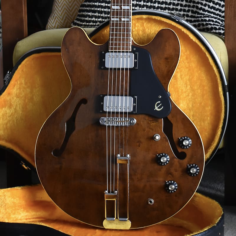 1977 Epiphone Riviera Walnut, Made in Japan Matsumoku | Reverb UK