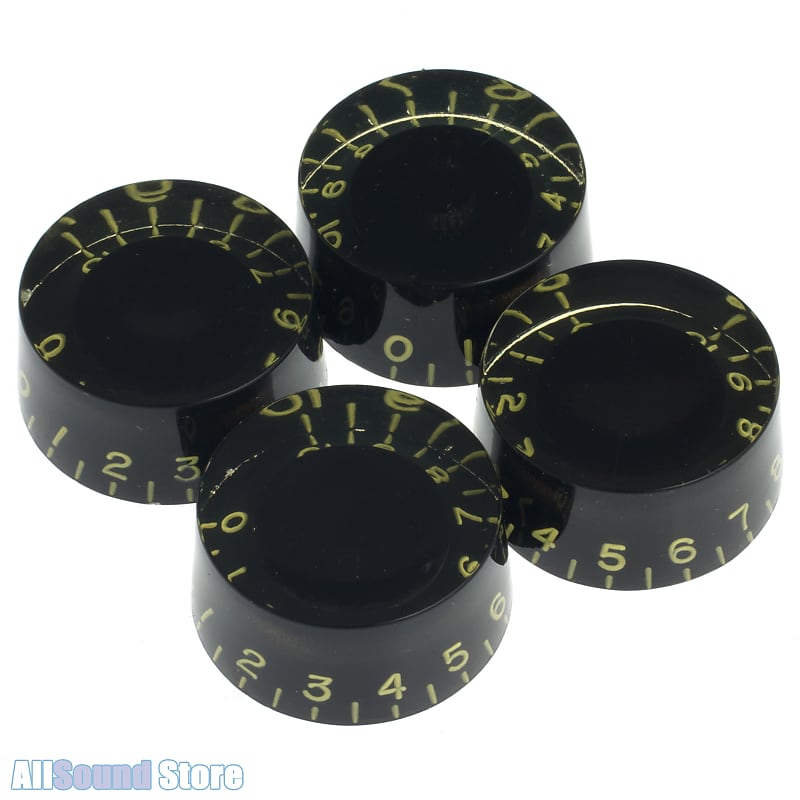 (4) RELIC AGED BLACK Vintage Style Speed Knobs for Gibson® | Reverb