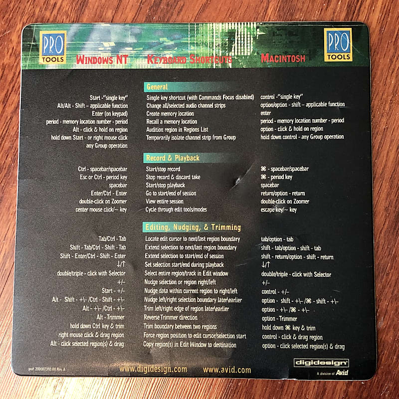 Vintage Digidesign Pro-Tools Mouse Pad circa 1997 :) | Reverb